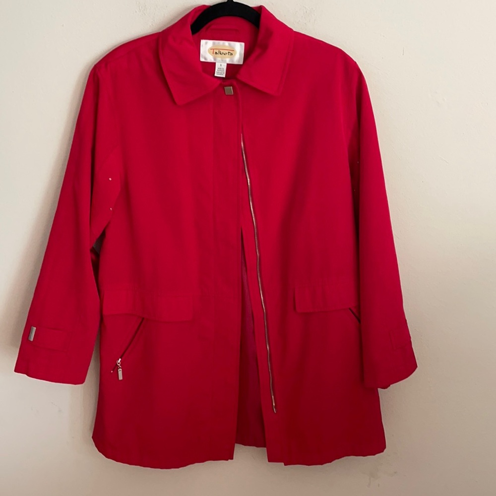 Talbots Red Collared Jacket Coat Classic Jacket Fall … - Gem